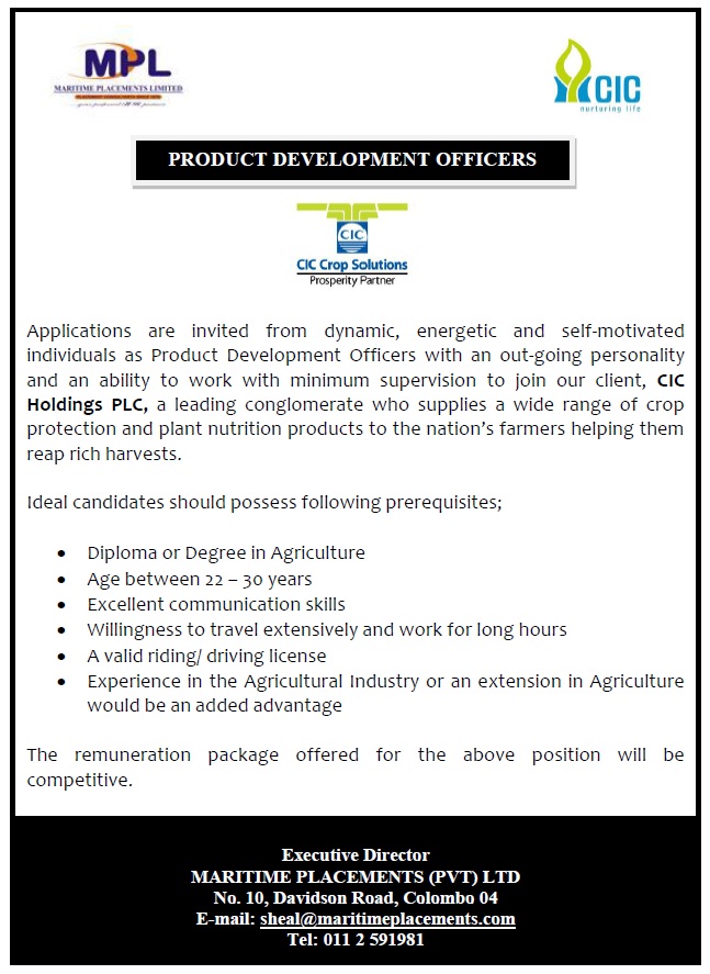 Product Development Officers