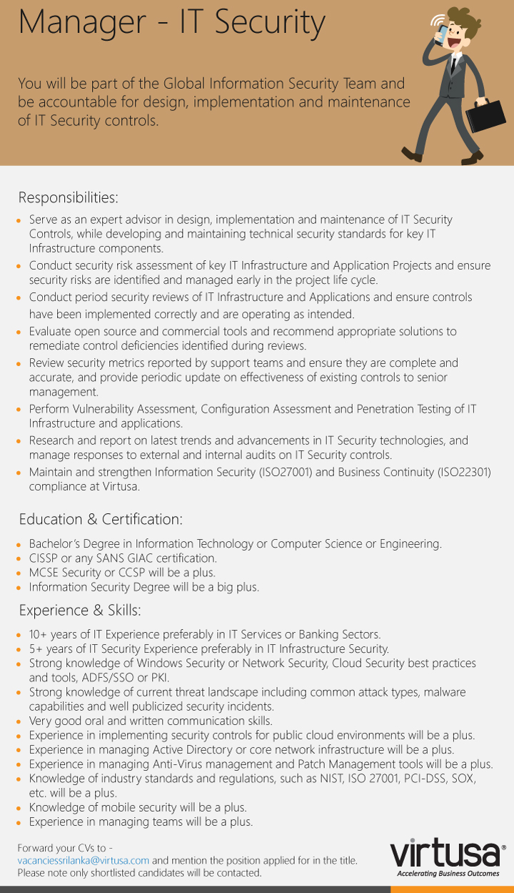 Manager - IT Security