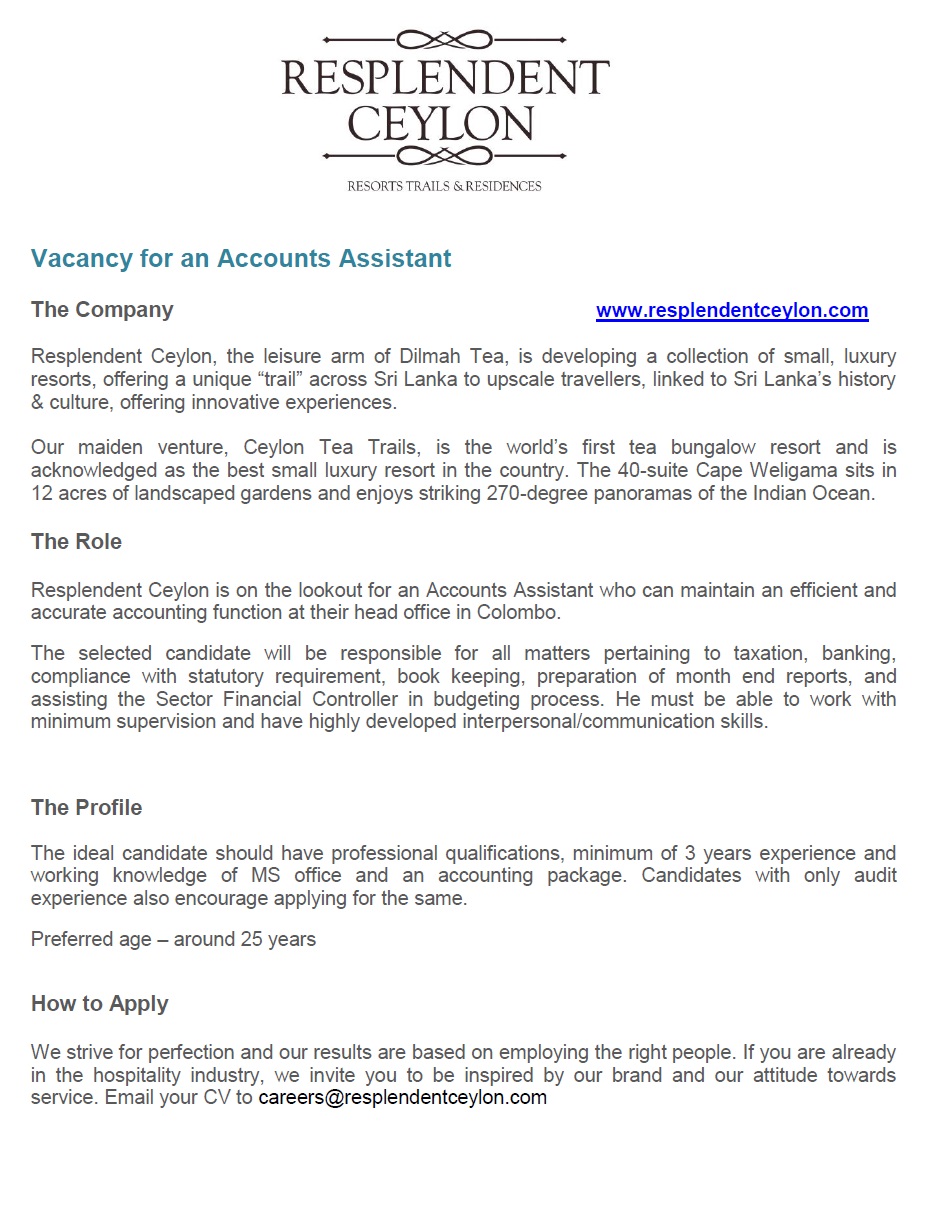 Accounts Assistant