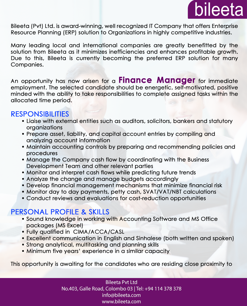 Finance Manager