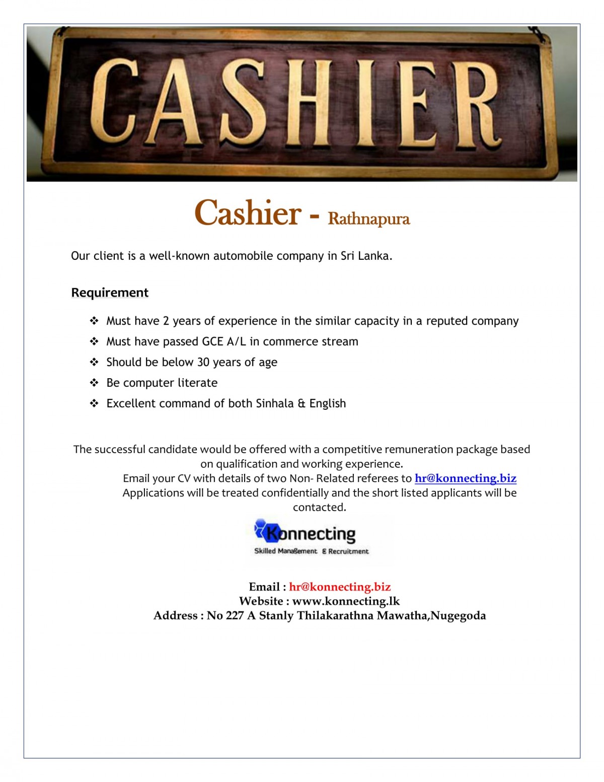 Cashier
