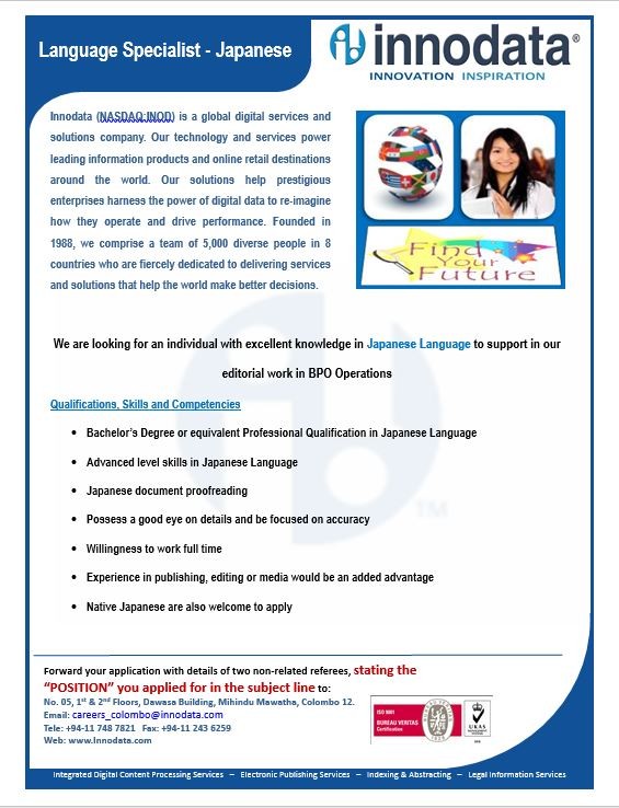 Language Specialist (Japanese)