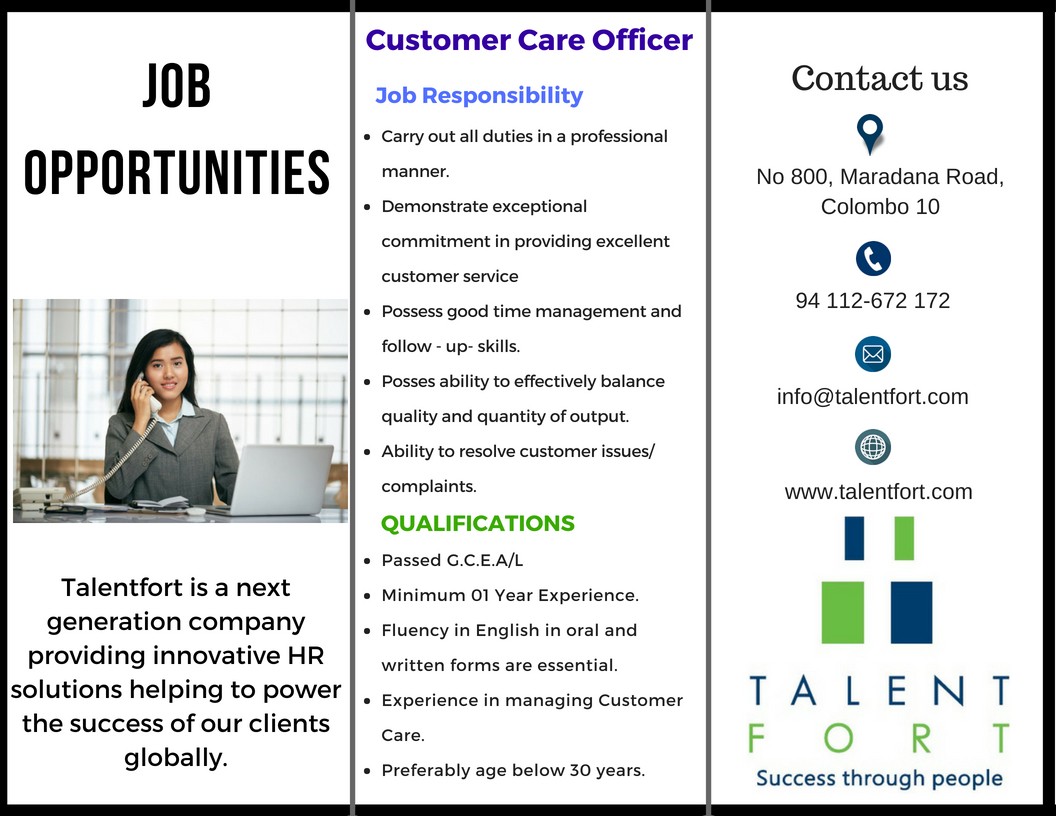 Customer Care Officer 2021