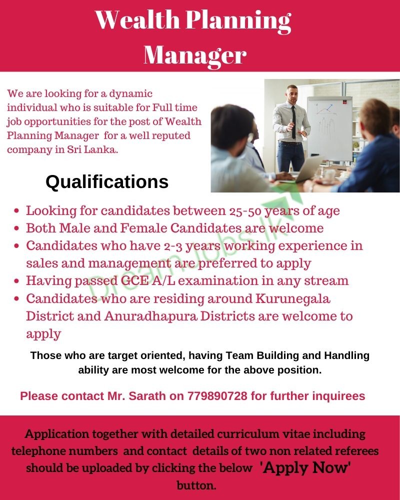 Wealth Planning Manager Job Description Wealth Manager Job Wealth Planning Manager Job Description Wealth Manager Job
