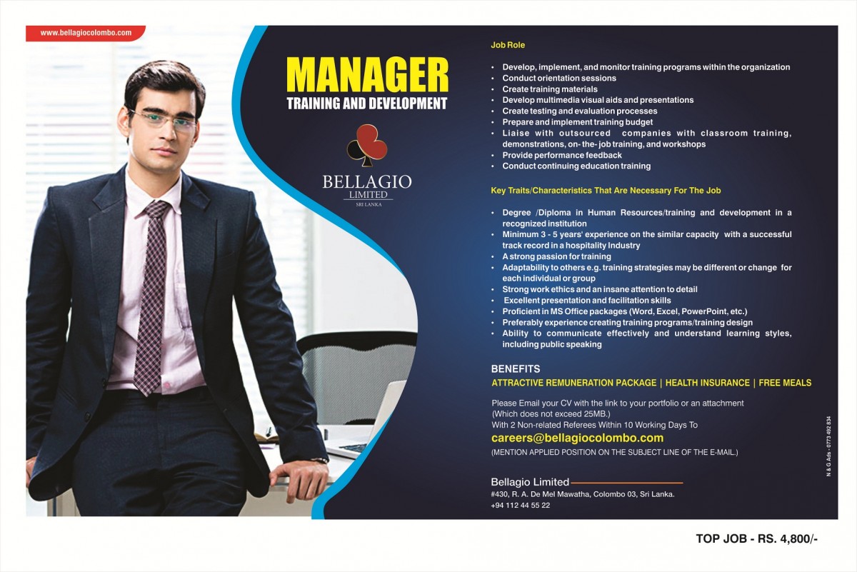 Manager Training And Development 2023